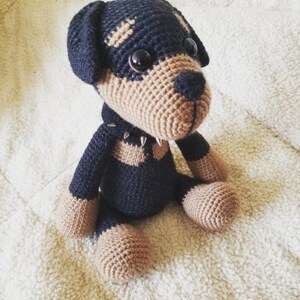 Rex the Rottweiler Crochet Pattern, Dog Crochet, Puppy Crochet, Crochet ...