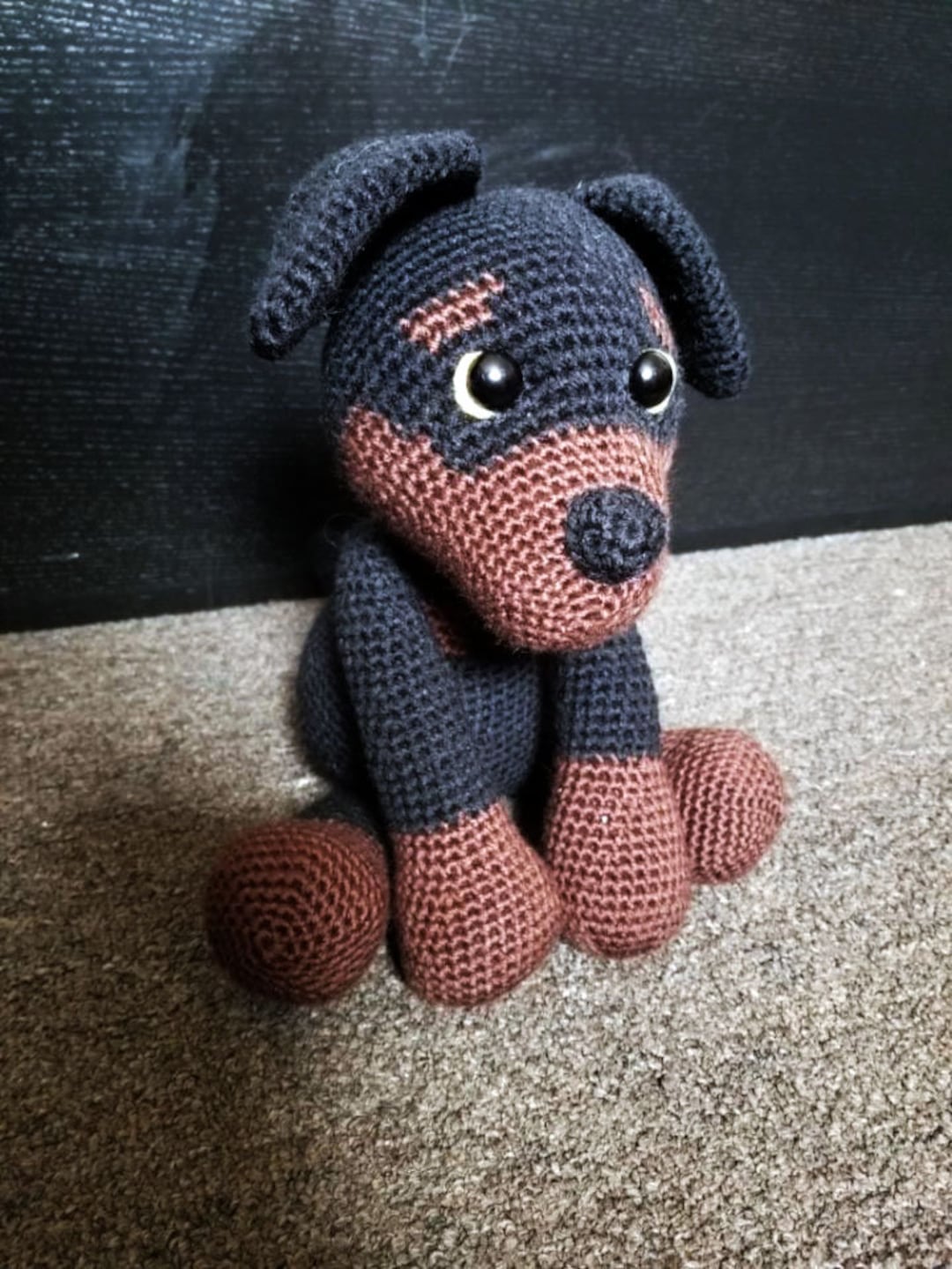 Rex the Rottweiler Crochet Pattern, Dog Crochet, Puppy Crochet, Crochet ...