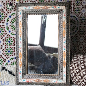 Morocco Mirror, Arabic Decor, Bone Inlay Mirror, Boho Art Deco Mirror ...