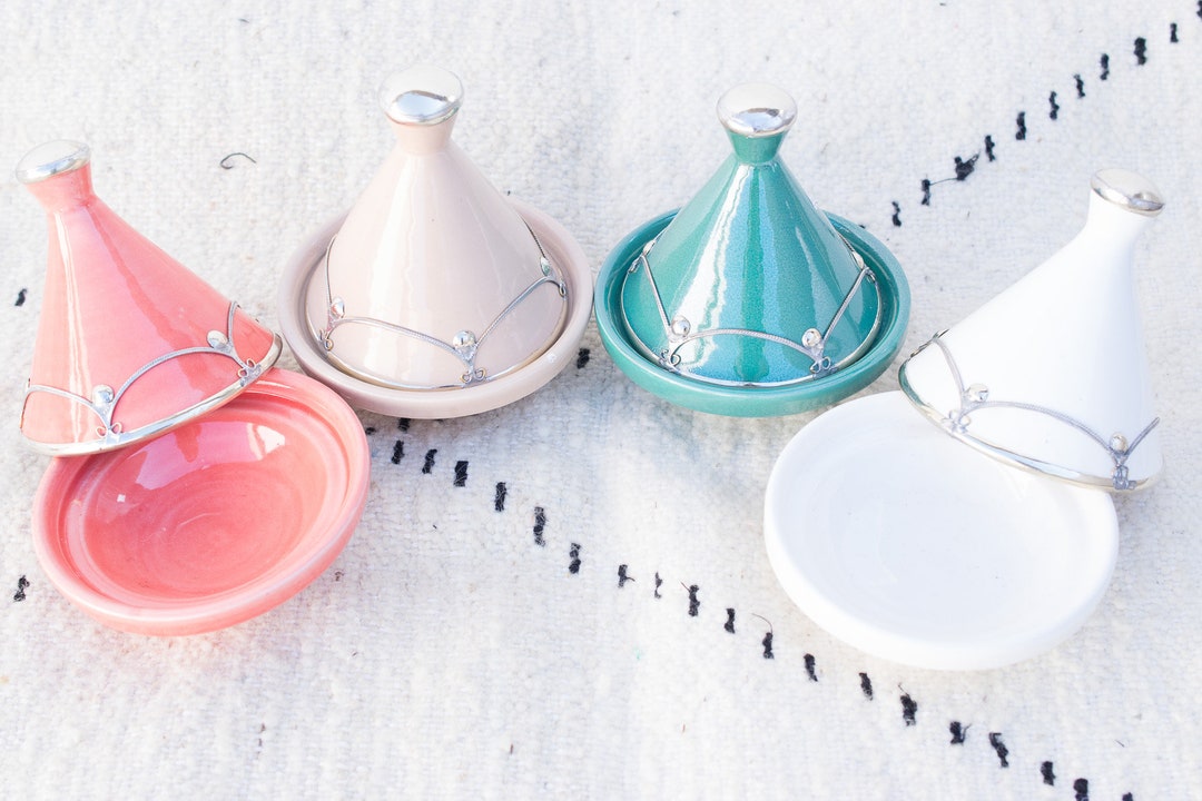 Moroccan Spice Tagine, Mini Spice Jars, Ceramic Spice Holder, Dining ...