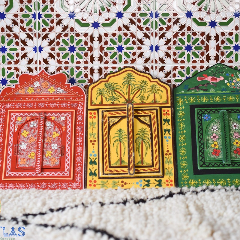 Moroccan Painted Panels - Etsy