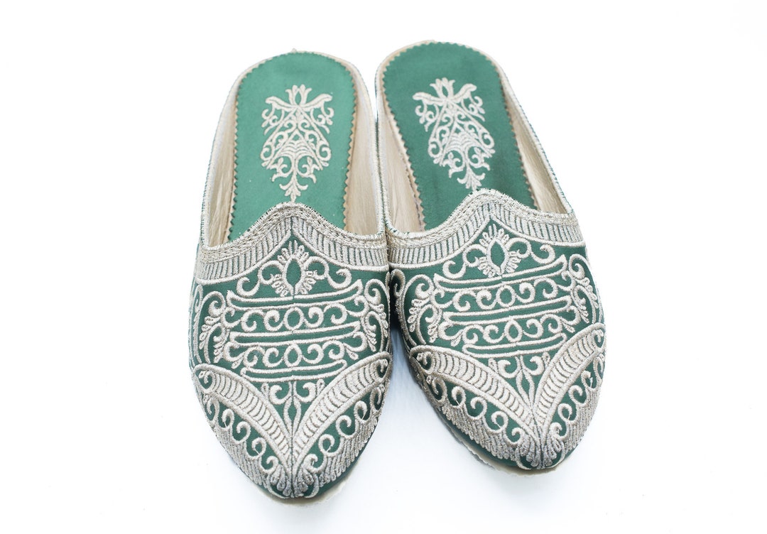Wedding Moroccan Slippers, Women Sheepskin Slippers, Moroccan Babouche ...