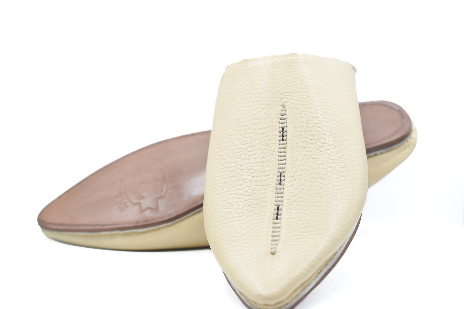 Moroccan Mens Leather Luxury House Slippers Sheepskin - Etsy