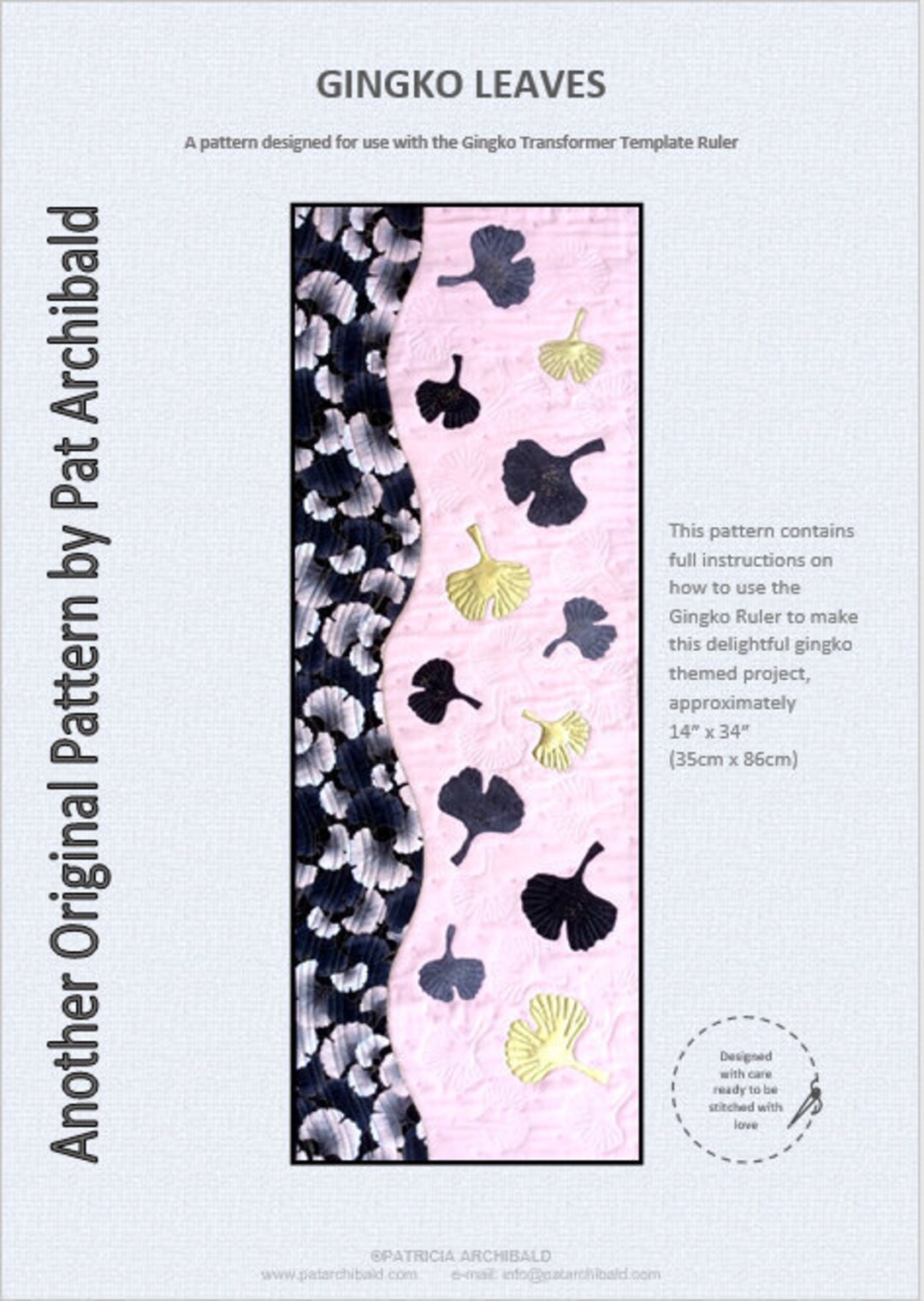 Gingko Leaves Art Quilt Digital Download Pattern - Etsy