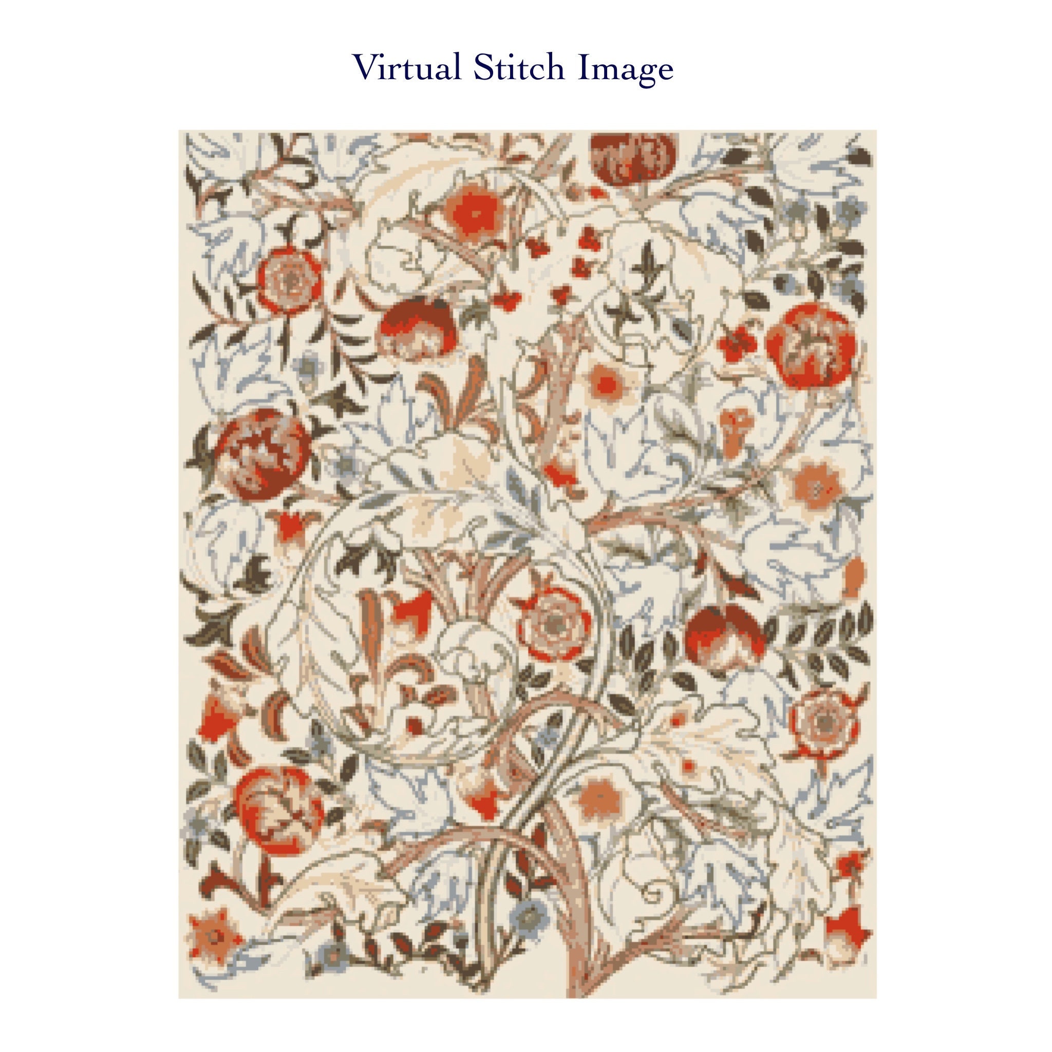 William Morris Fleurs Et Plantes Cross Stitch Pattern Cross - Etsy