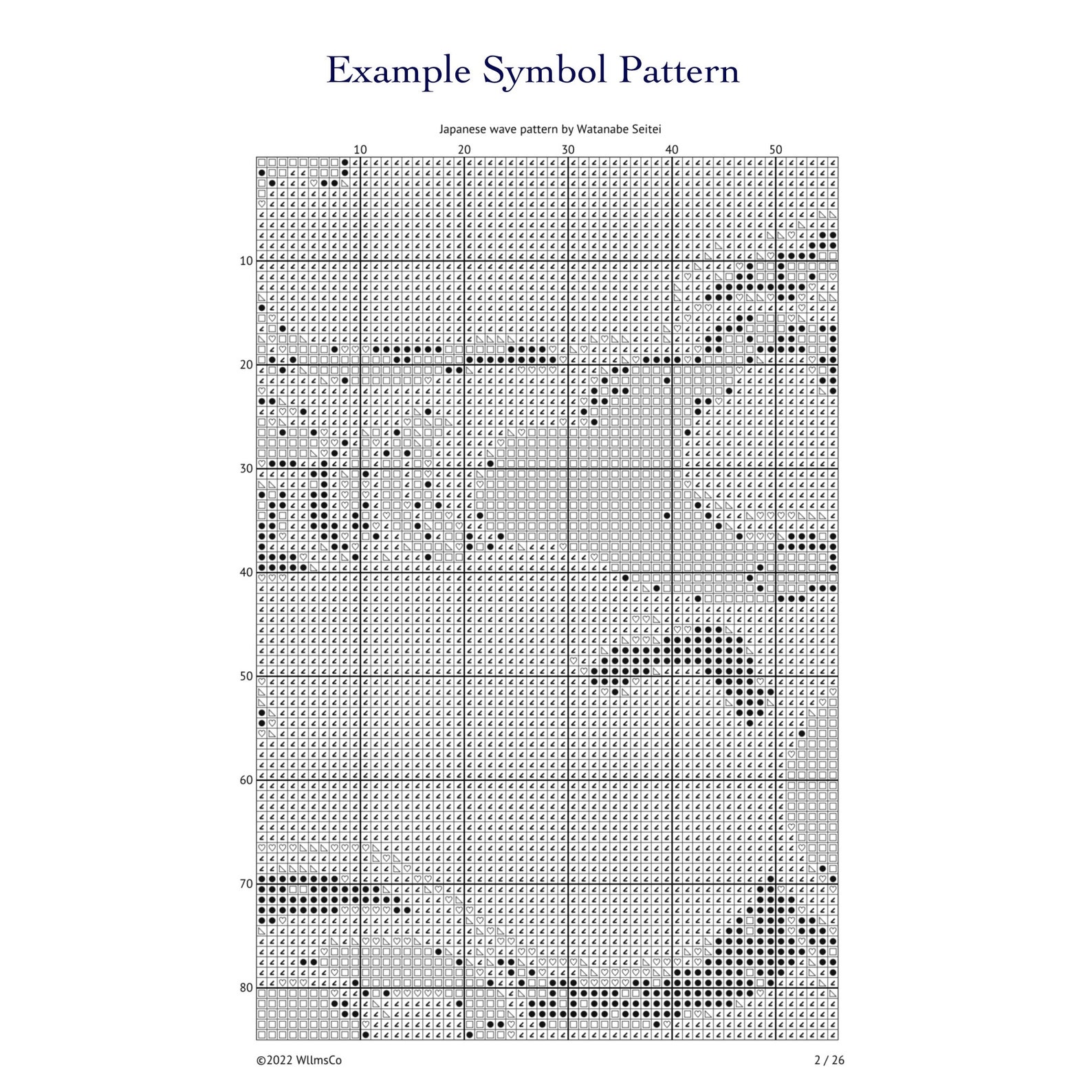 Wave Cross Stitch Pattern Cross Stitch Chart Downloadable - Etsy