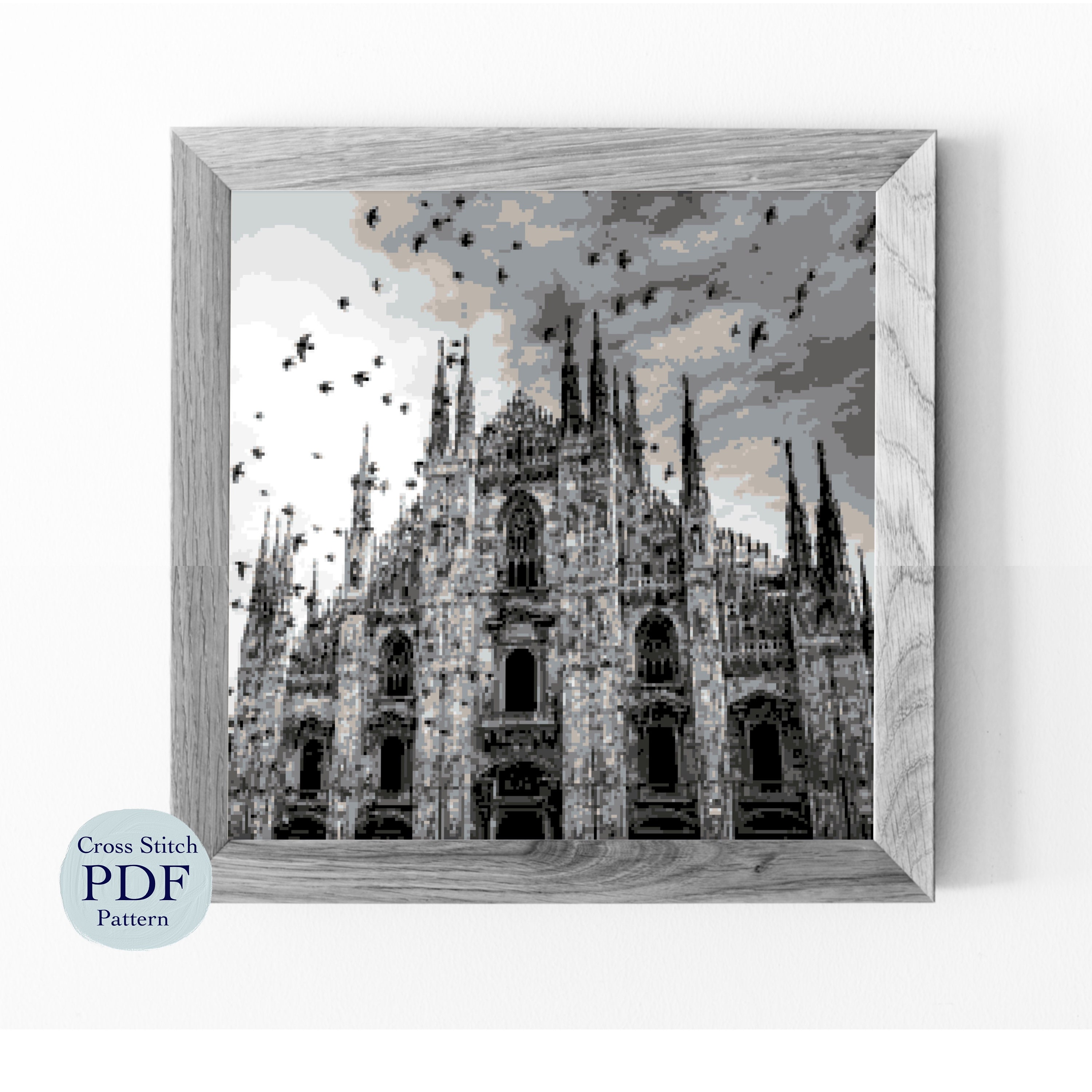 Gothic Cathedral Cross Stitch Pattern Gothic Cross Stitch | Etsy