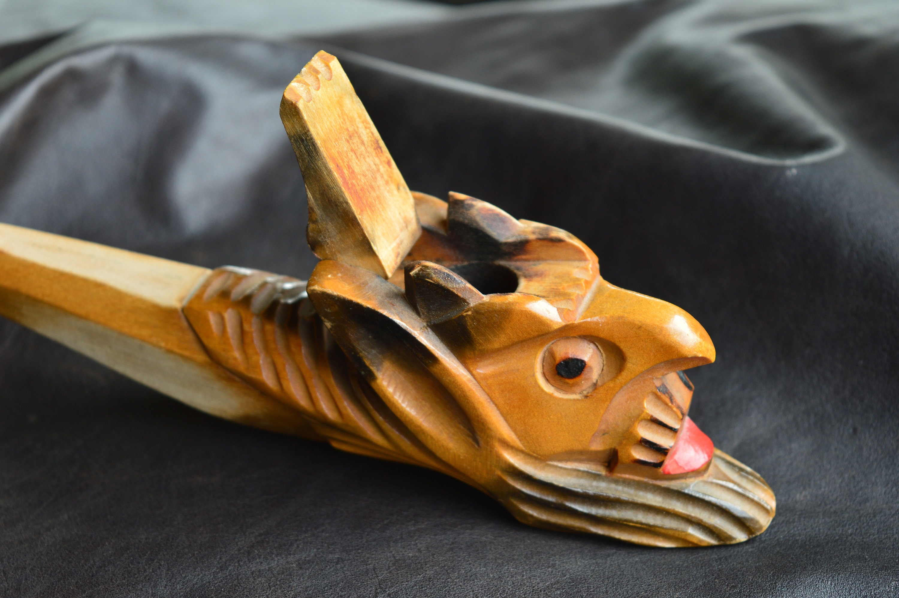 Devil Pipe Carved Wood Tobacco Pipe - Etsy