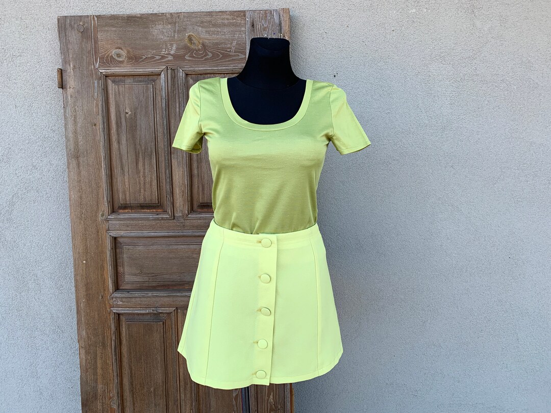 Y2k Skirt Neon Two Piece Set Vintage - Etsy