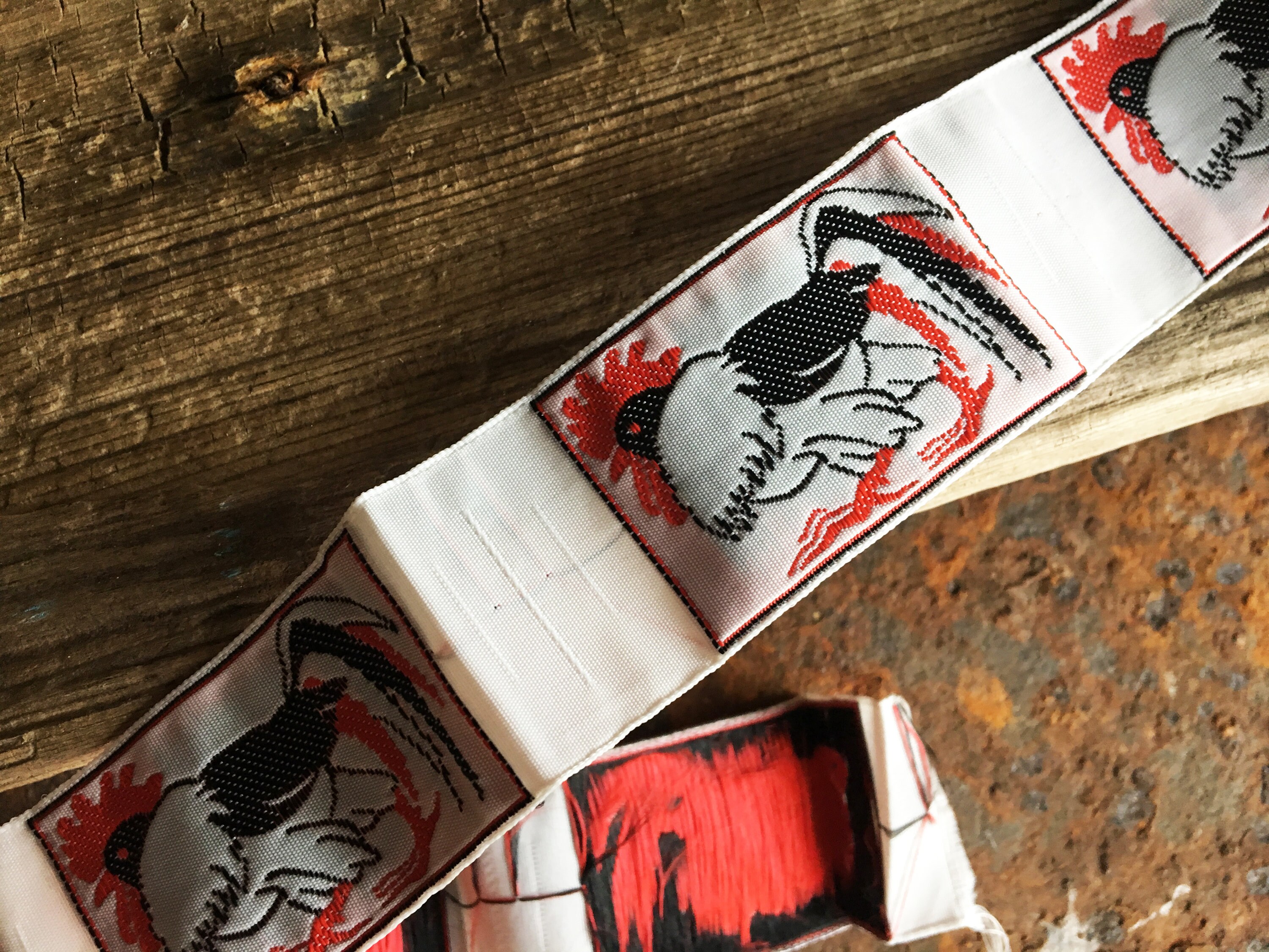 Vintage Rooster Sticker Labels for Clothes. Woven Chicken Tags - Etsy