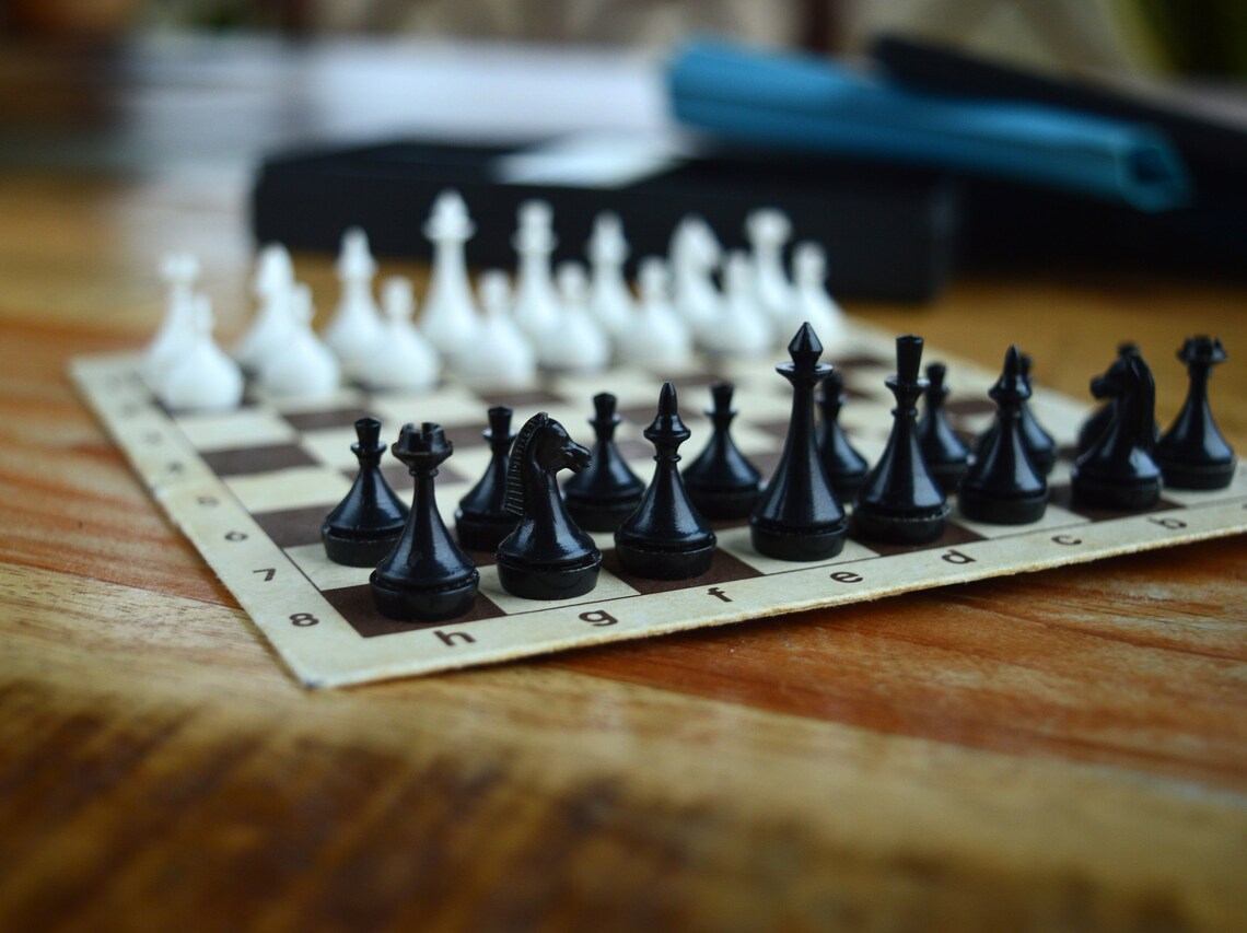 Mini Chess Set Vintage Magnetic Table Game Pocket Chess | Etsy