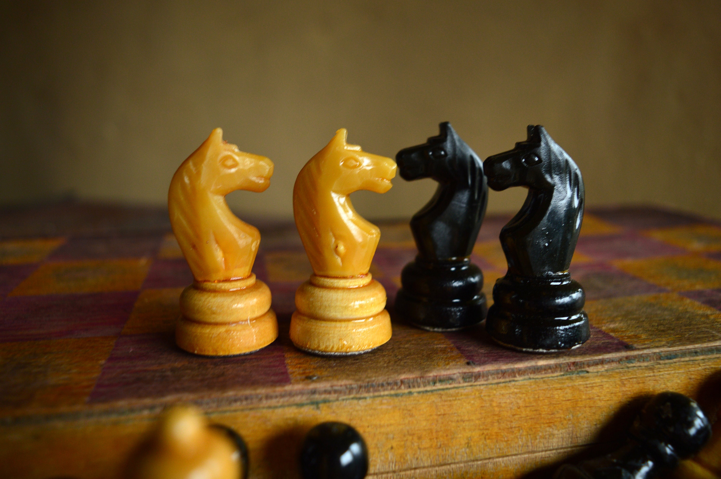 Russian Chess Set Wooden Large Chess Set Vintage - Etsy