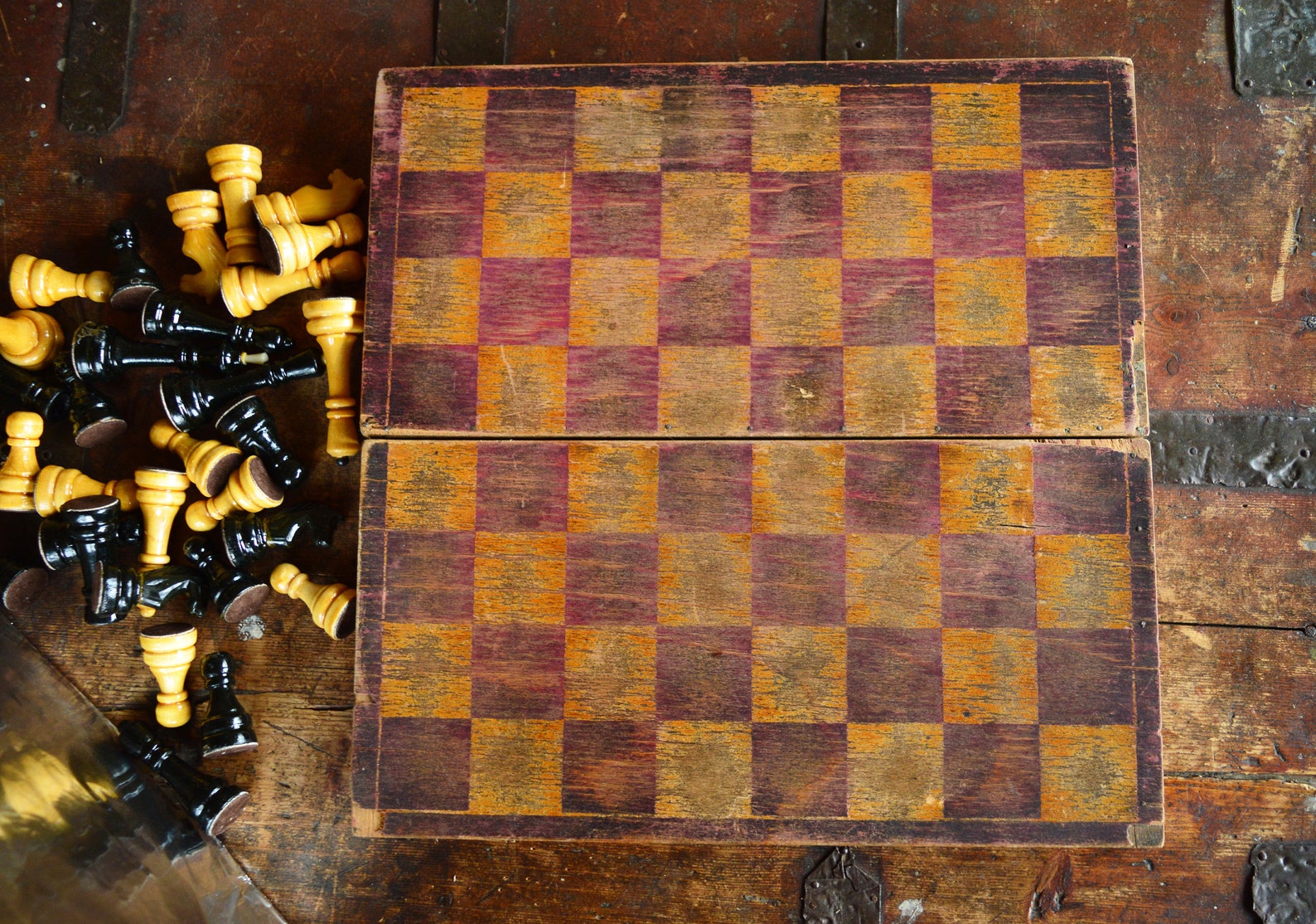 Russian Chess Set Wooden Large Chess Set Vintage | Etsy