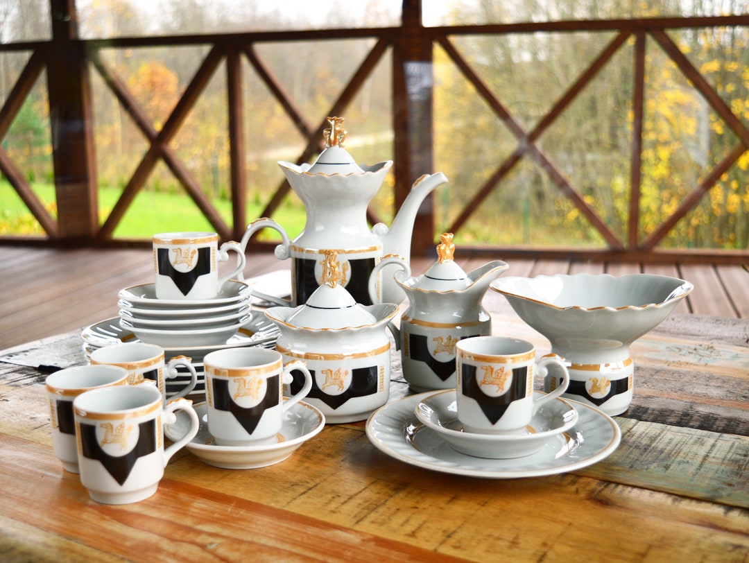 Soviet Tea Pot Set Pegasus Cottagecore Home Decor - Etsy
