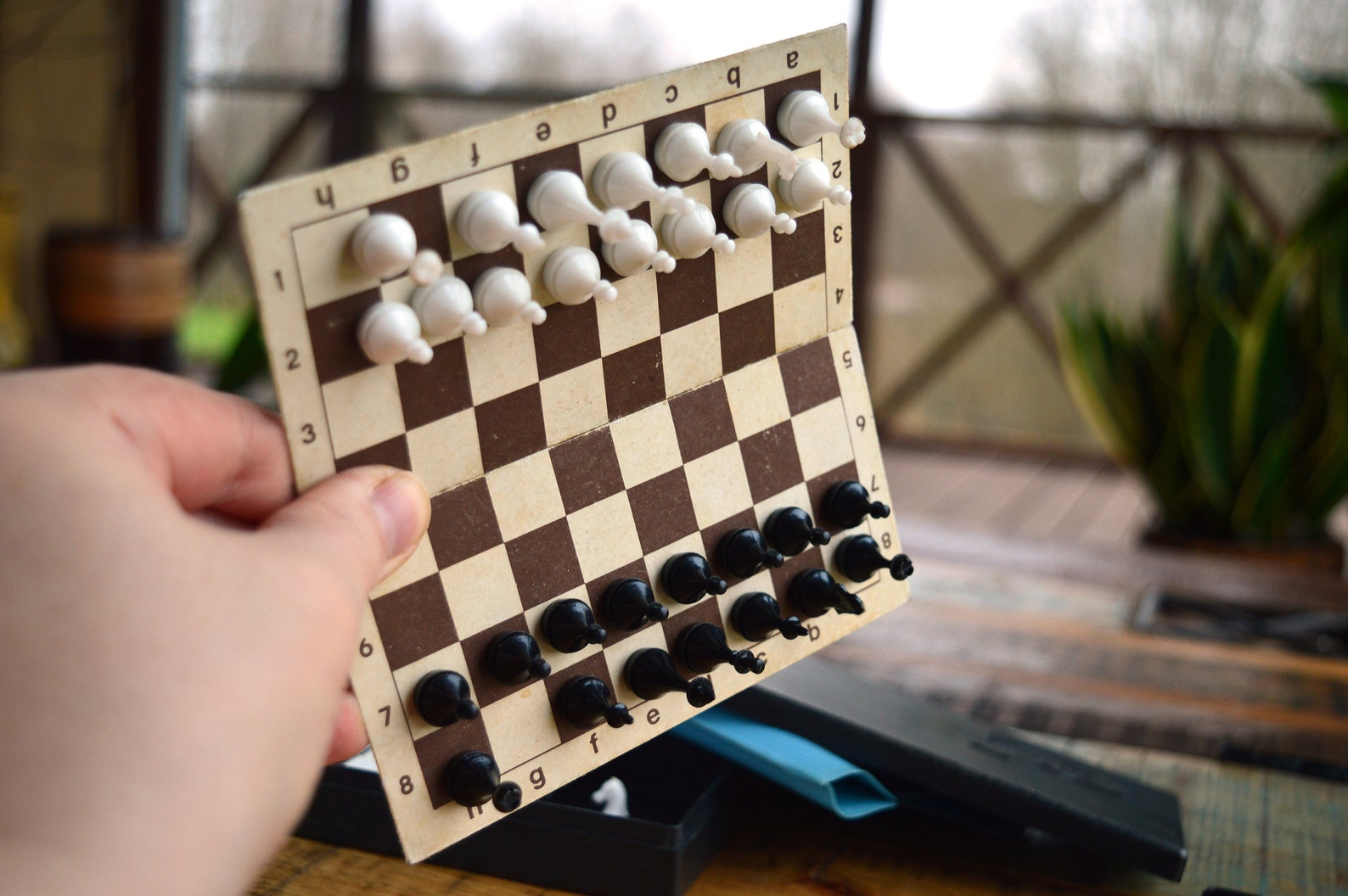 Mini Chess Set Vintage Magnetic Table Game Pocket Chess - Etsy