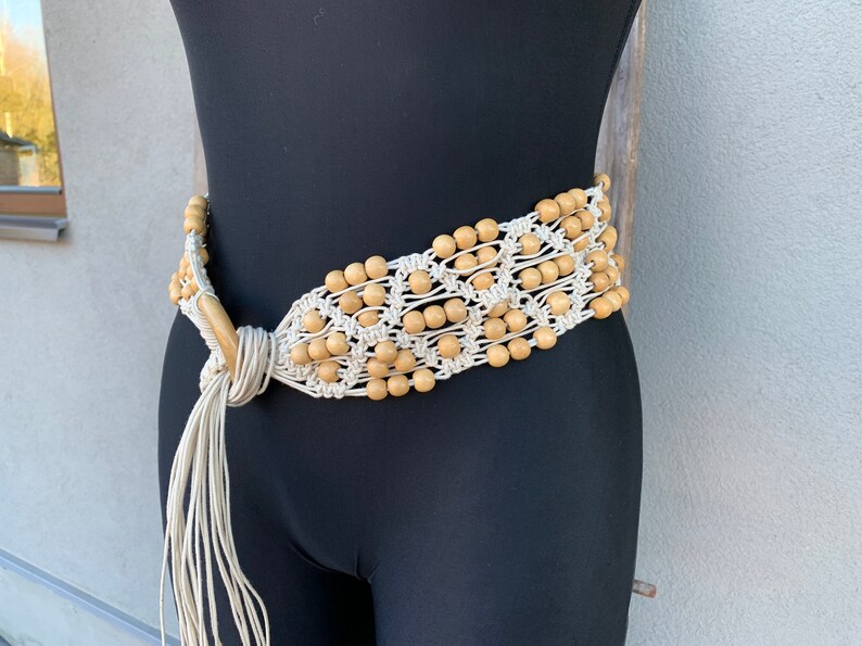 Boho Macrame Belt Vintage - Etsy