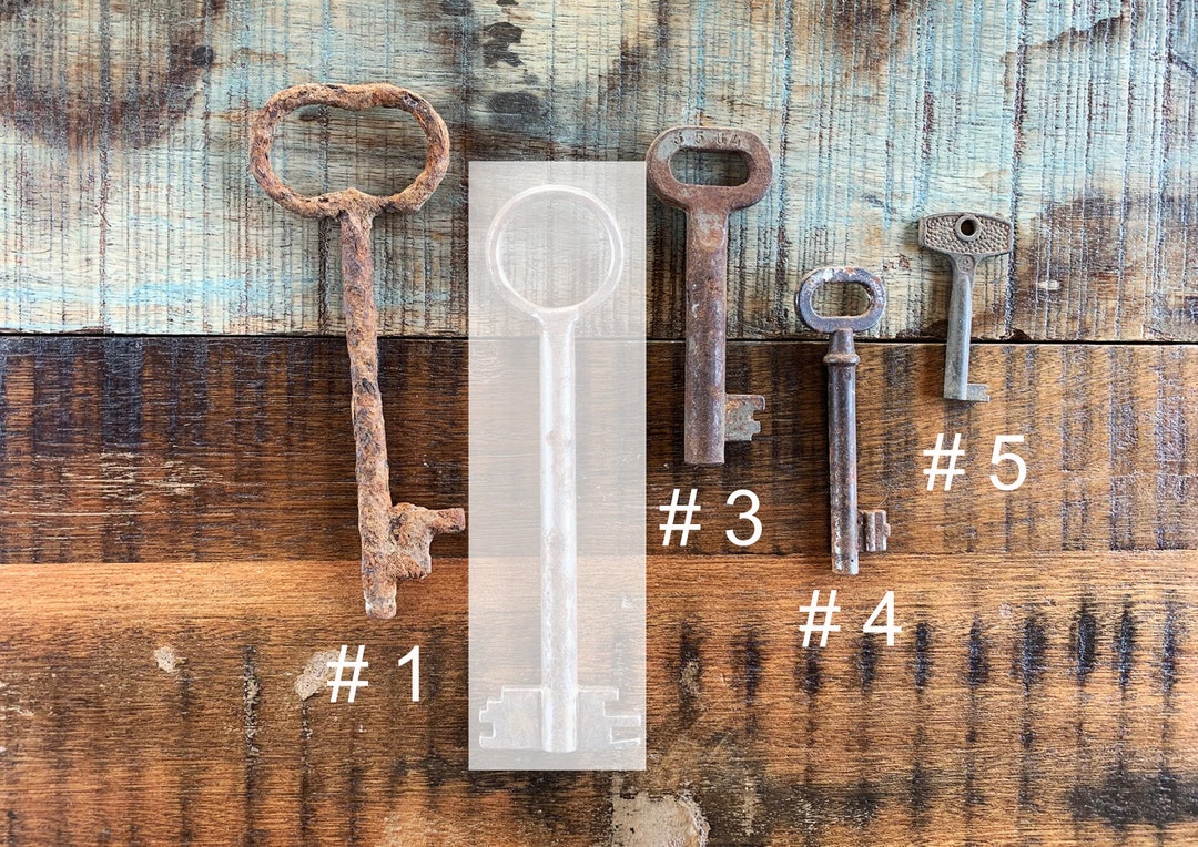 4 Antique Skeleton Keys for Crafts Vintage Old Key Bulk Dark Academia ...