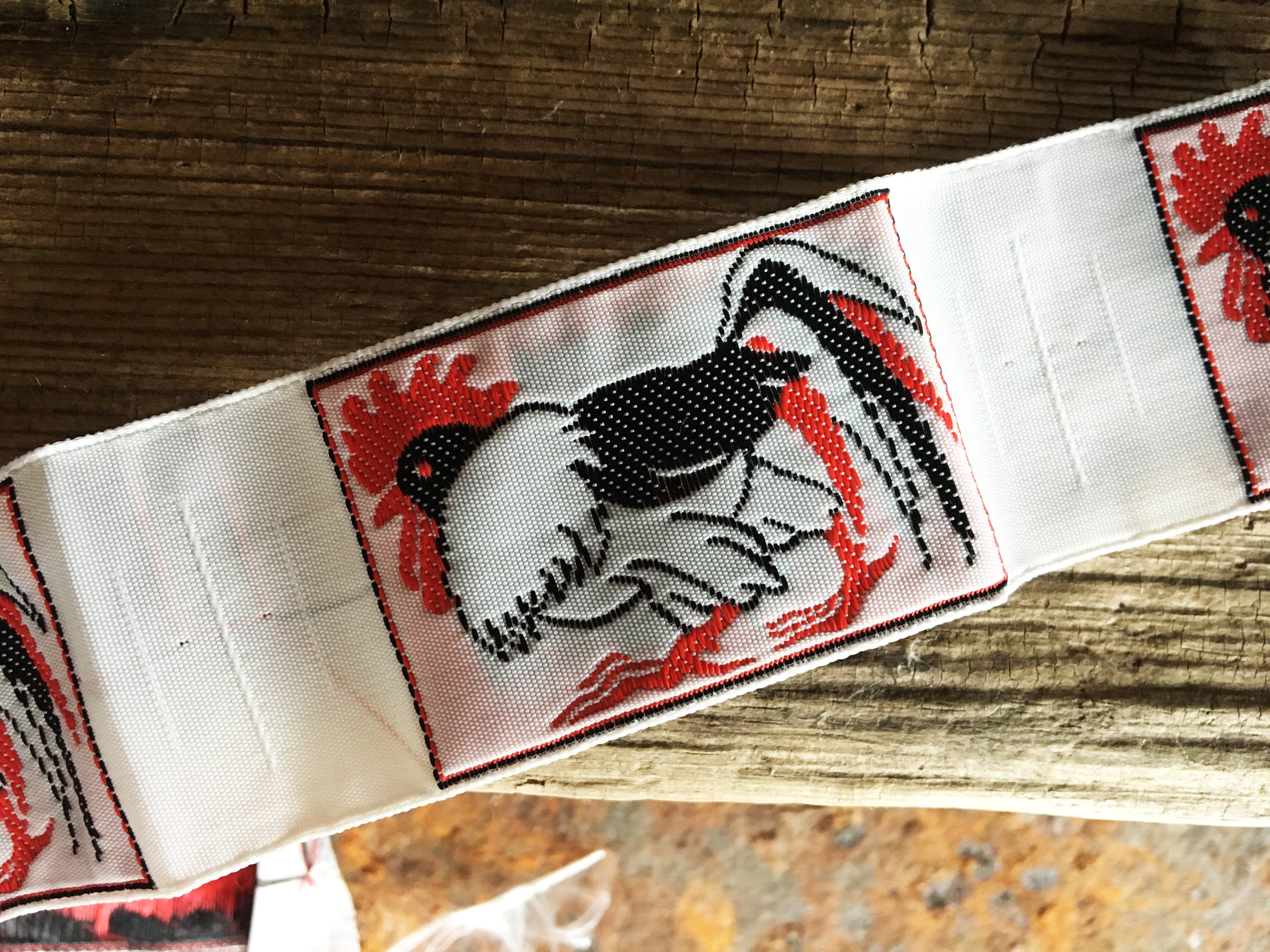 Vintage Rooster Sticker Labels for Clothes. Woven Chicken Tags - Etsy