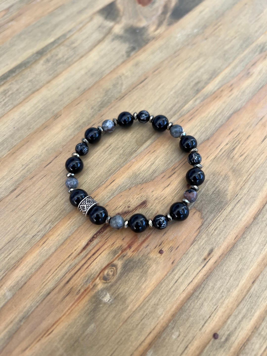 Yooperlite + Black Onyx Crystal Bracelet - Etsy
