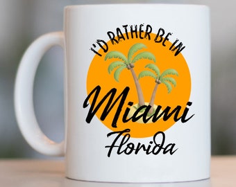 Miami Florida Coffee Mug. Miami Florida Souvenir Gift. Coffee - Etsy