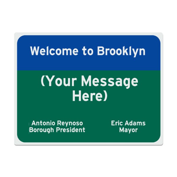 Welcome to Brooklyn Sign - Etsy