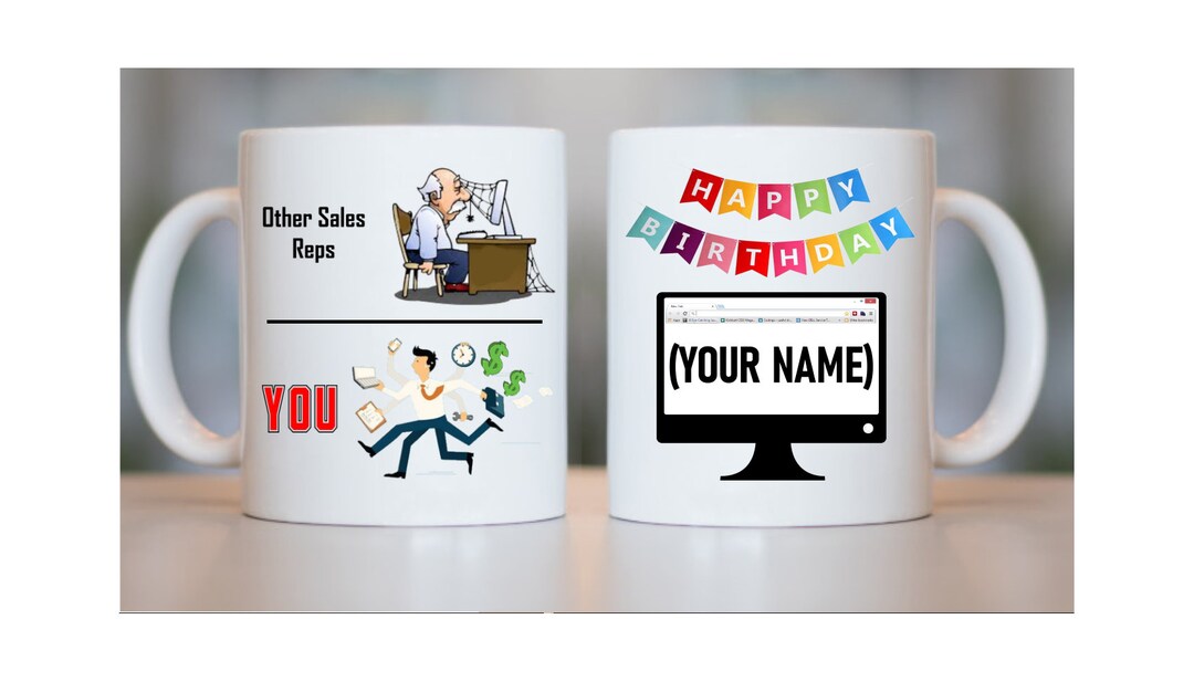 Sales Rep Custom Birthday Mug Gift Mug for Sales Rep Sales - Etsy Israel