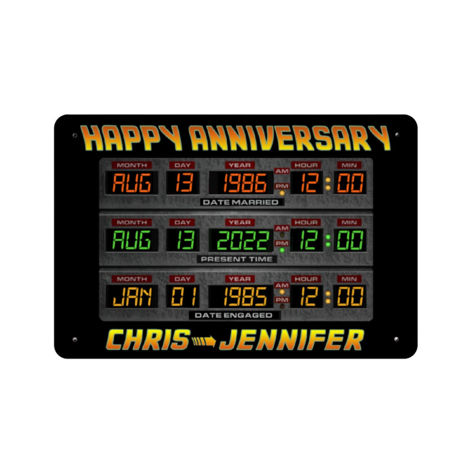 Panneau métallique du circuit temporel de Retour vers le futur - Etsy ...