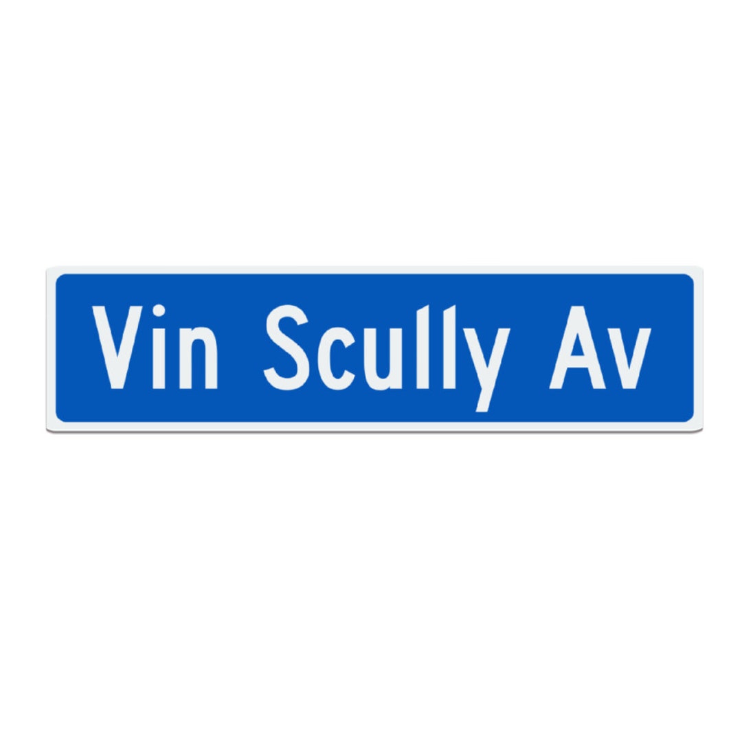 Vin Scully Ave Metal Street Sign 24 X 6 Dodger - Etsy