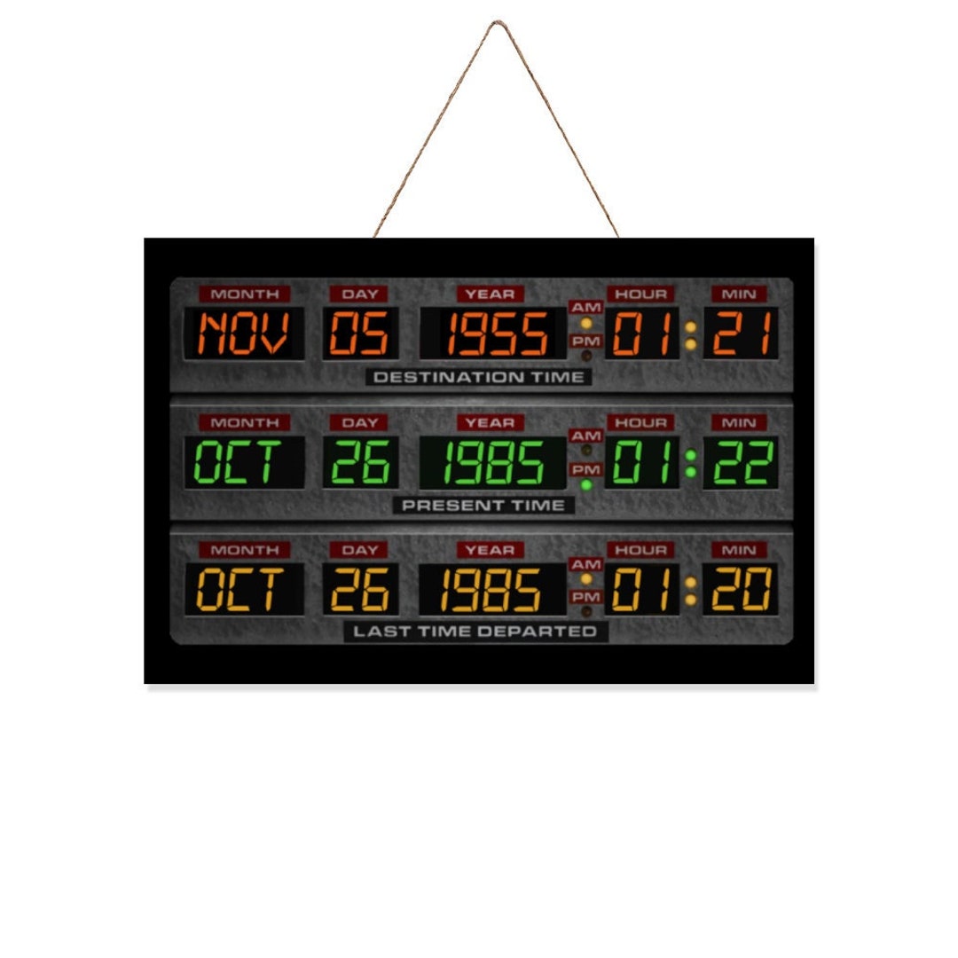 Back to the Future Time Circuit Wood Sign 12 X 8 - Etsy UK