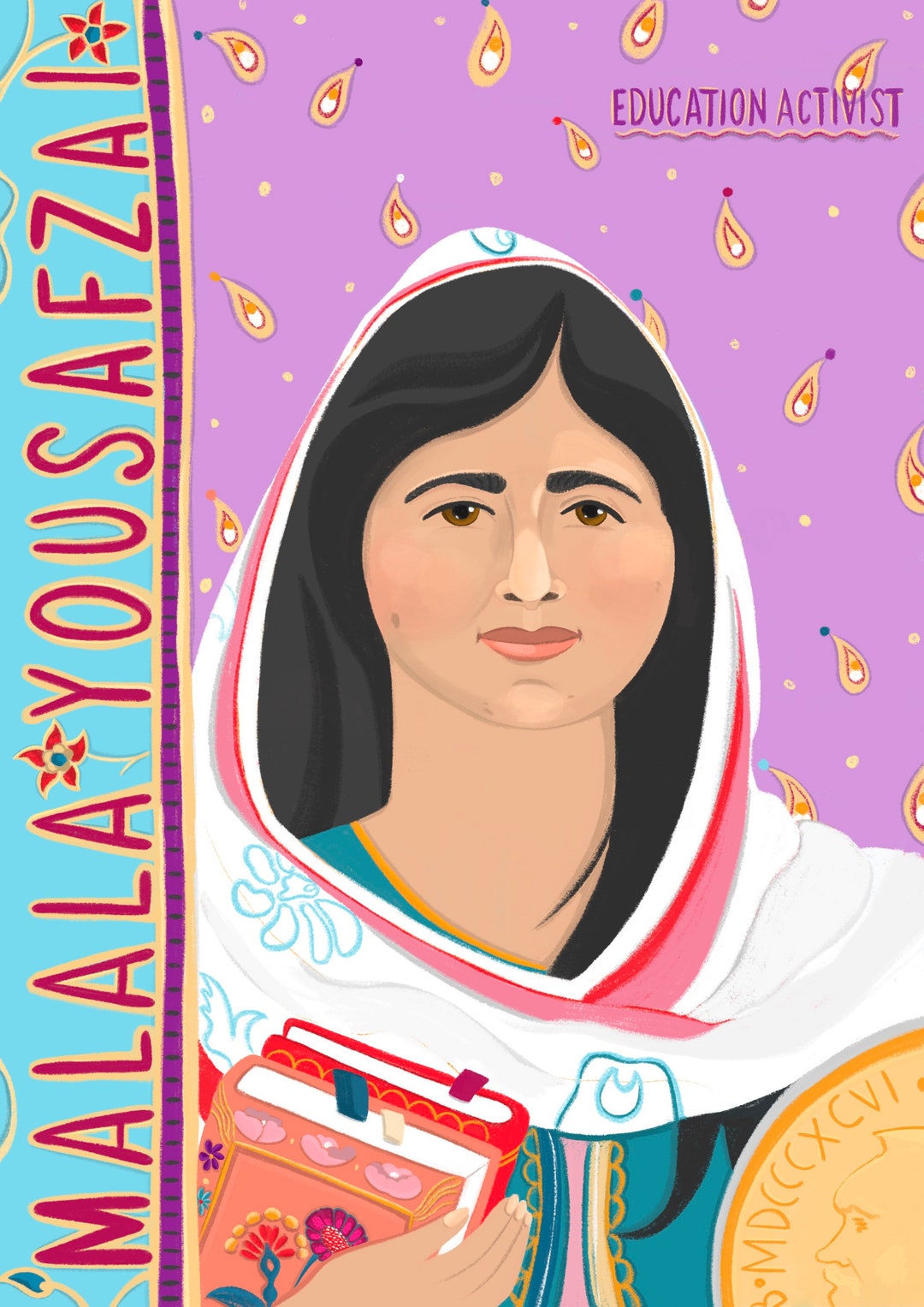 Malala Yousafzai Art Print - Etsy