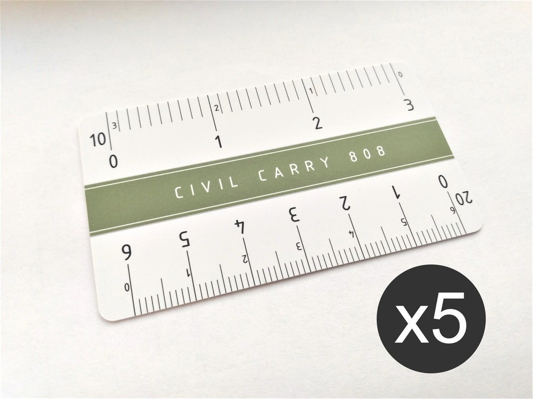 Mini Engineering Scale Ruler - Wallet Size - Pack of 5 - Etsy