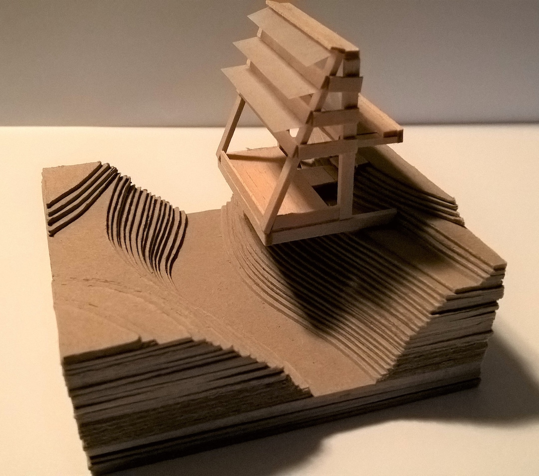 Conceptual Architectural Topographic Model Hand Crafted and Custom Made ...