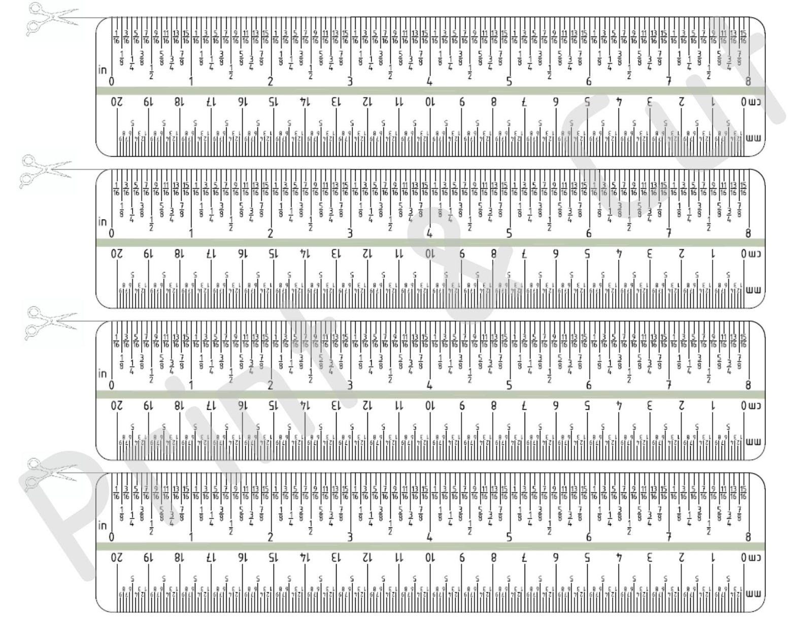 Printable 8" Jewelry Ruler: Print & Cut Rulers (PDF Download) - Etsy