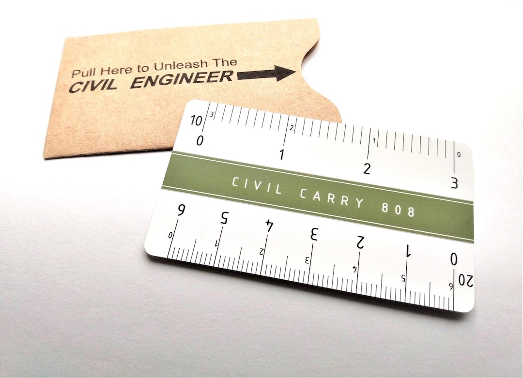 Engineer & Landscape Architect Scale Ruler Card: Wallet-sized, USA Made ...