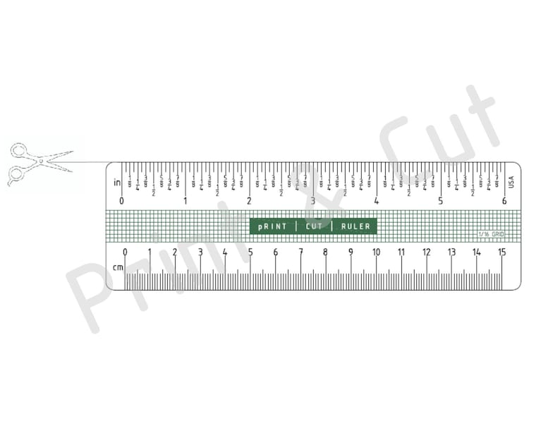 Print CUT RULER 6 Printable Ruler for Teachers and Students - Etsy UK