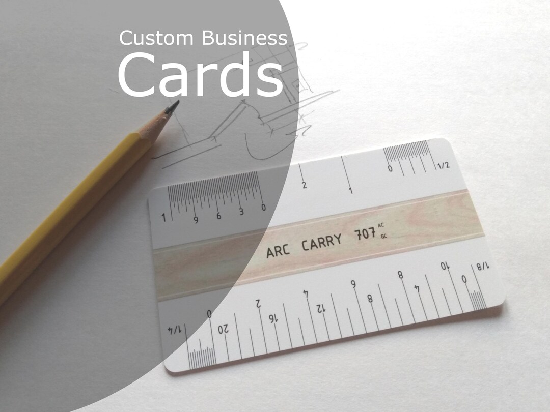 Architect Scale Business Cards: Personalized Mini Ruler Cards - Etsy