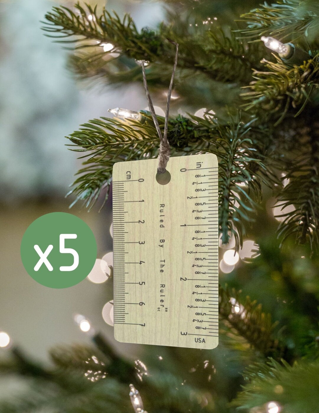Ruled by the Ruler Christmas Tree Ornament -the Hanging Mini Ruler ...