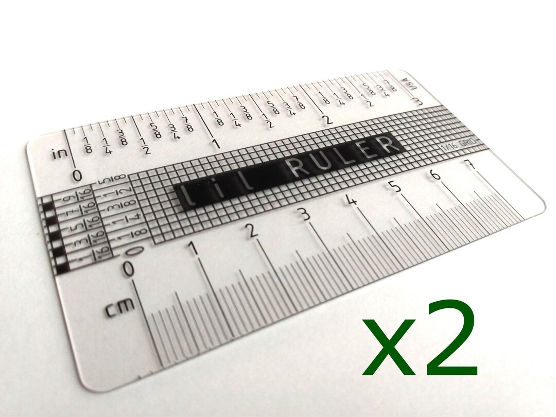 Lil Ruler the Mini Wallet & Pocket Ruler to Stay Accurate on the Go! X2 ...
