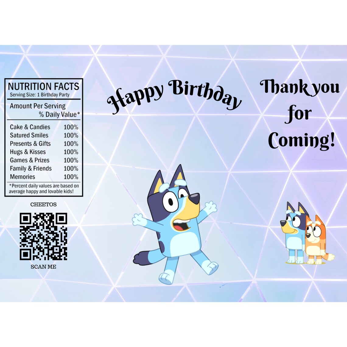 Bluey Custom Chip Bag - Etsy