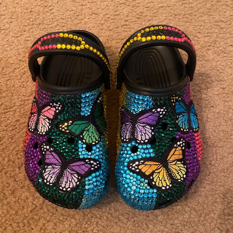Butterfly Custom Bling Bedazzled Rhinestone Crocs Shoes - Etsy