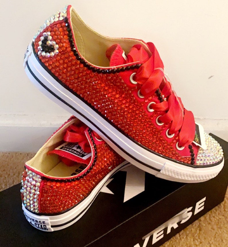 Custom Bling Rhinestone Converse Chuck Taylor All-stars Shoes - Etsy