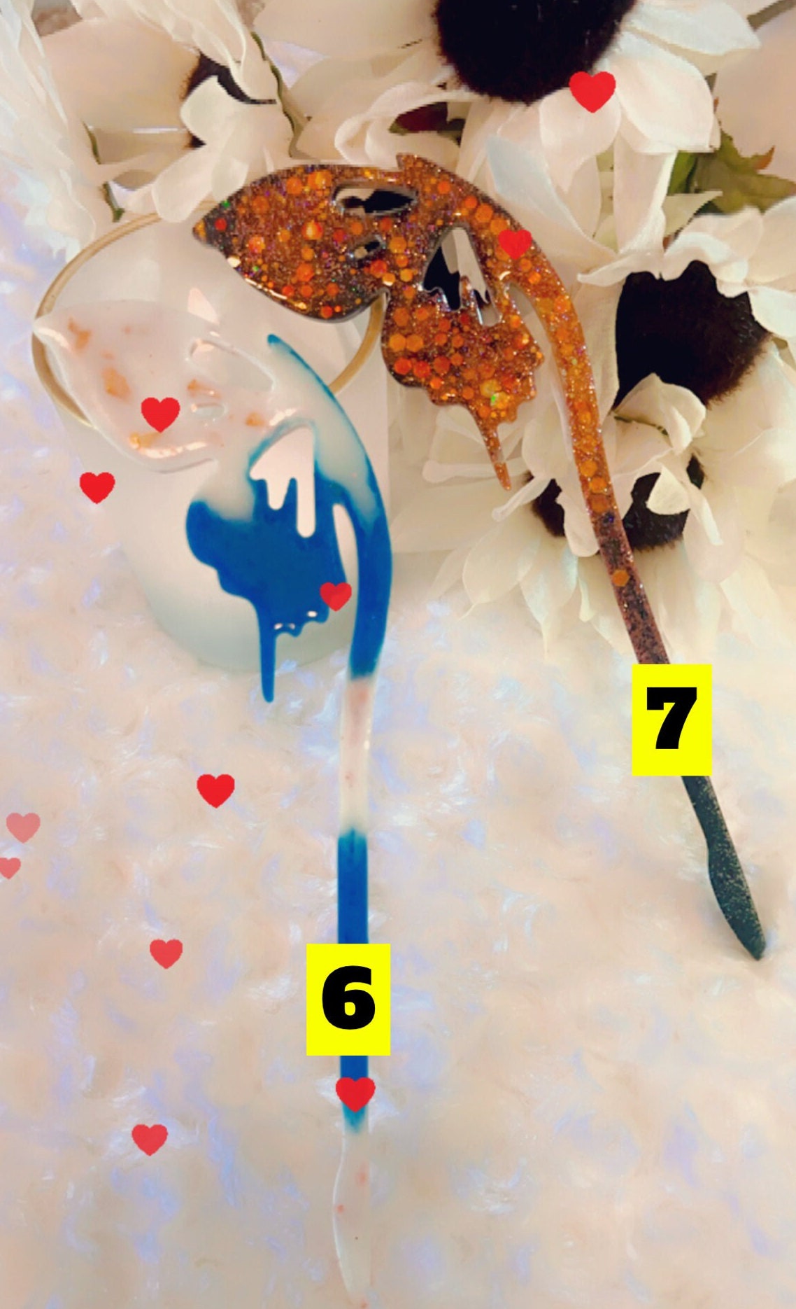 Custom Resin Afro Pick for Ladies, Custom Hairpins, Ladies Hairclip ...