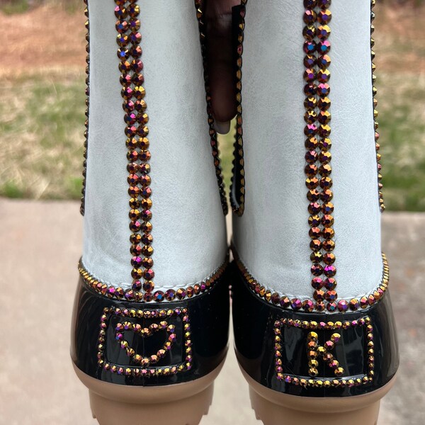 Monogram Rain Boots - Etsy
