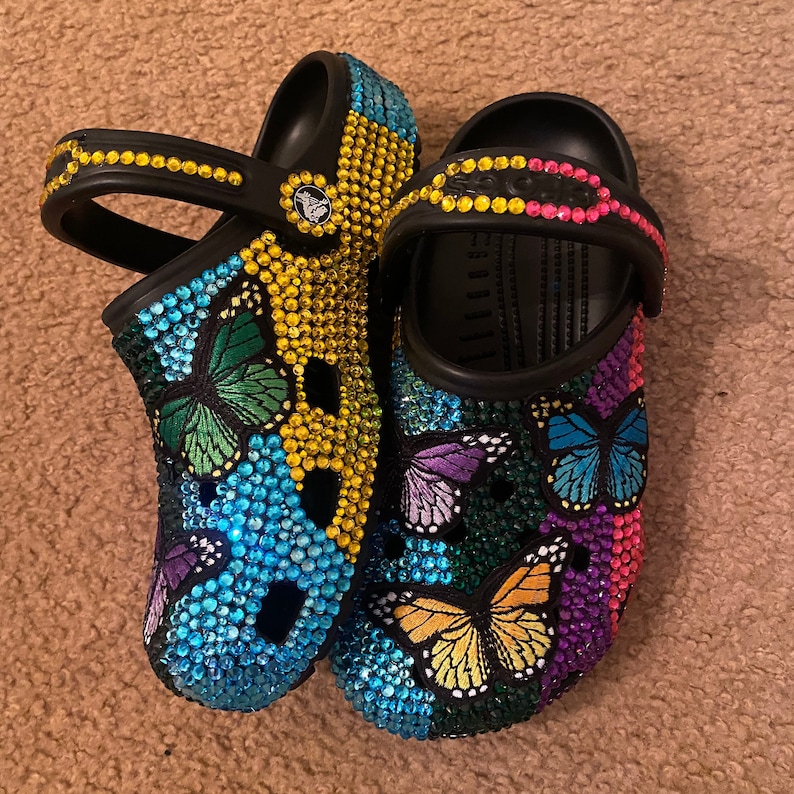 Butterfly Custom Bling Bedazzled Rhinestone Crocs Shoes - Etsy