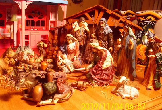 Manger Scene And Three Kings