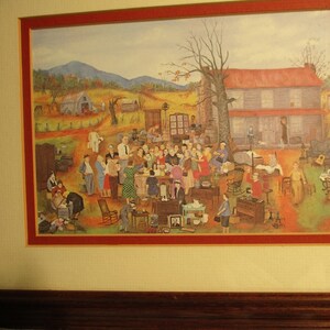 Vintage American Folk Art Artist: Queena Stovall 1888-1980 "end of the ...