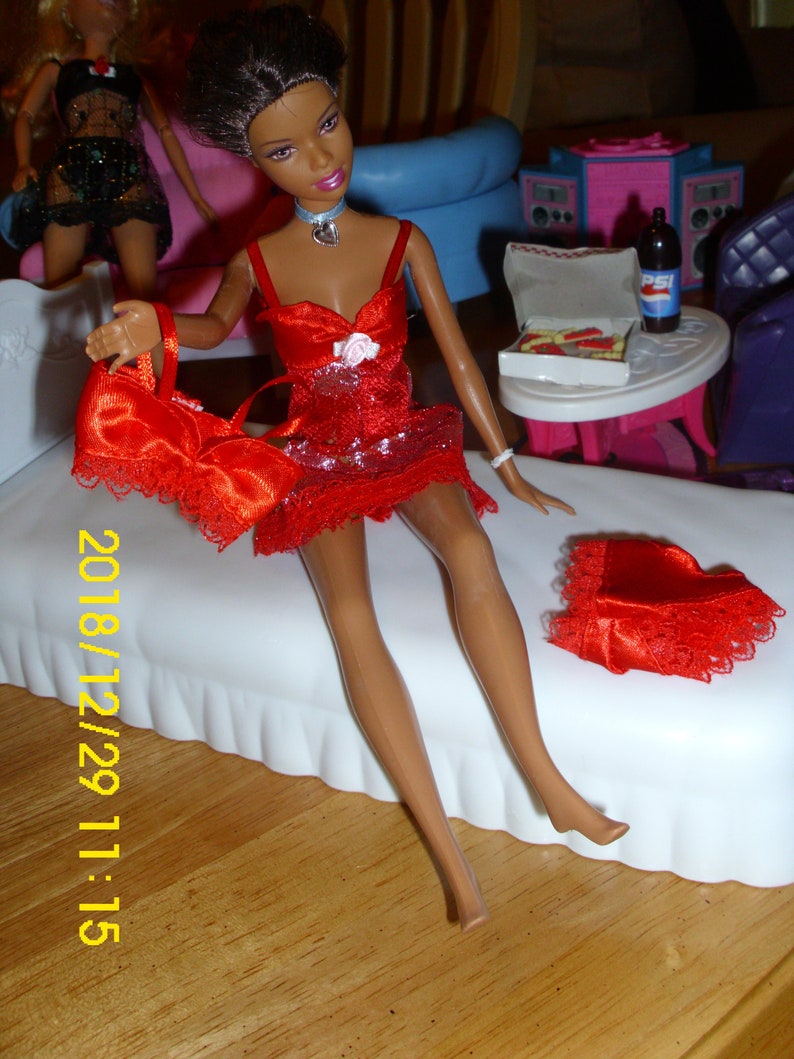 Doll Clothes LINGERIE 3 Pc Sets Bra Panty Lingerie Slip Gown - Etsy