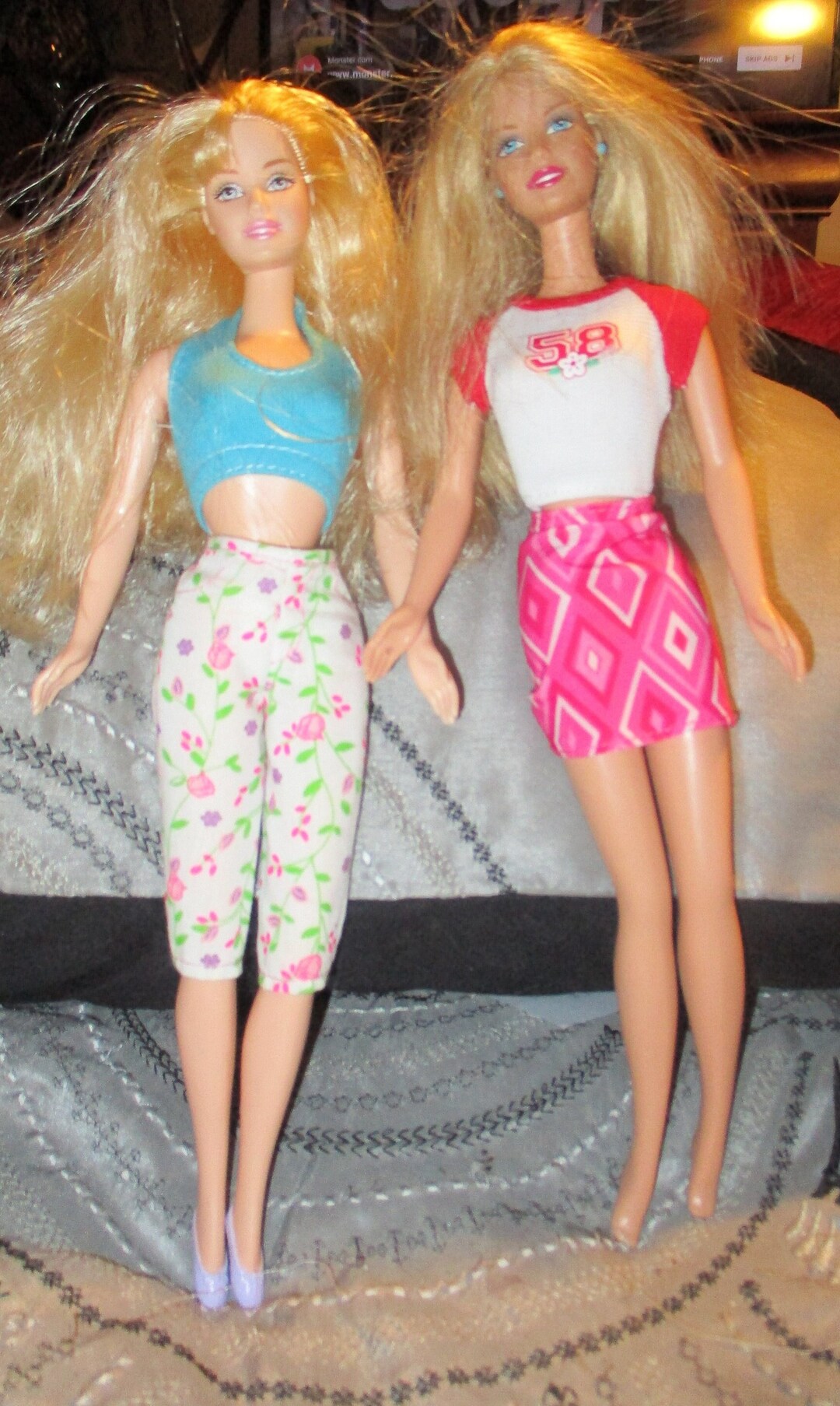 Mattel Barbie Dolls Summer Fun Pedal Pushers & Teal Midriff Two Piece ...