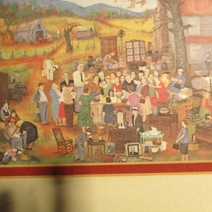 Vintage American Folk Art Artist: Queena Stovall 1888-1980 "end of the ...