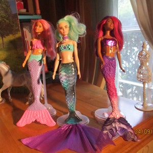 Mattel Barbie Mermaid Trio Beautiful Scaled Body Three Dolls - Etsy